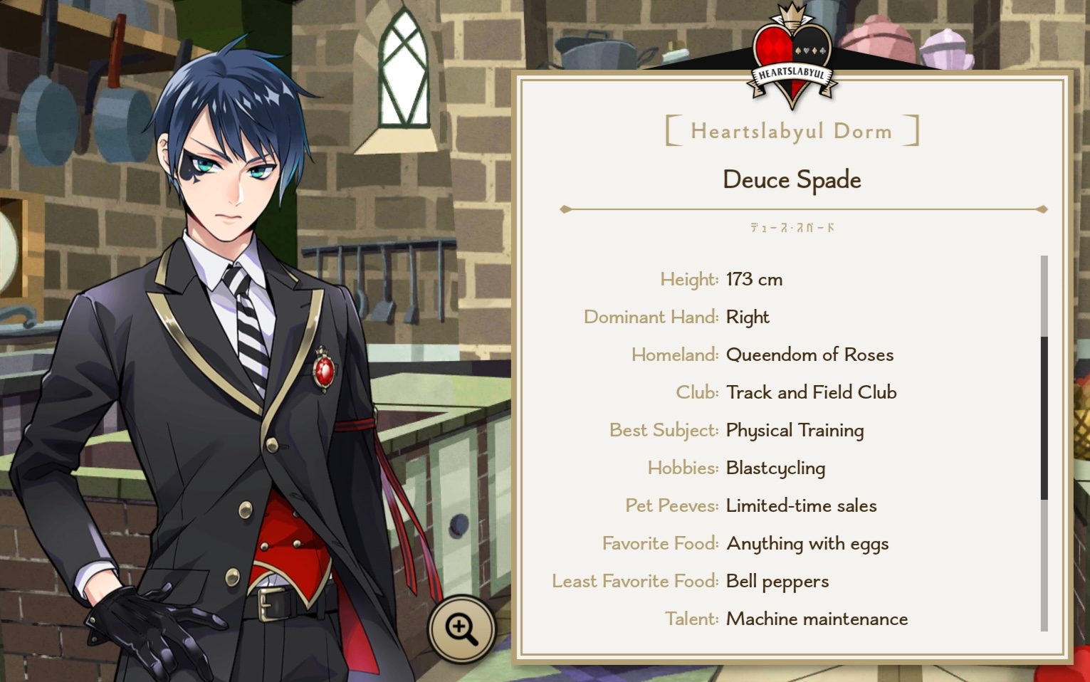 Deuce Spade – Twisted Wonderland Reference Note