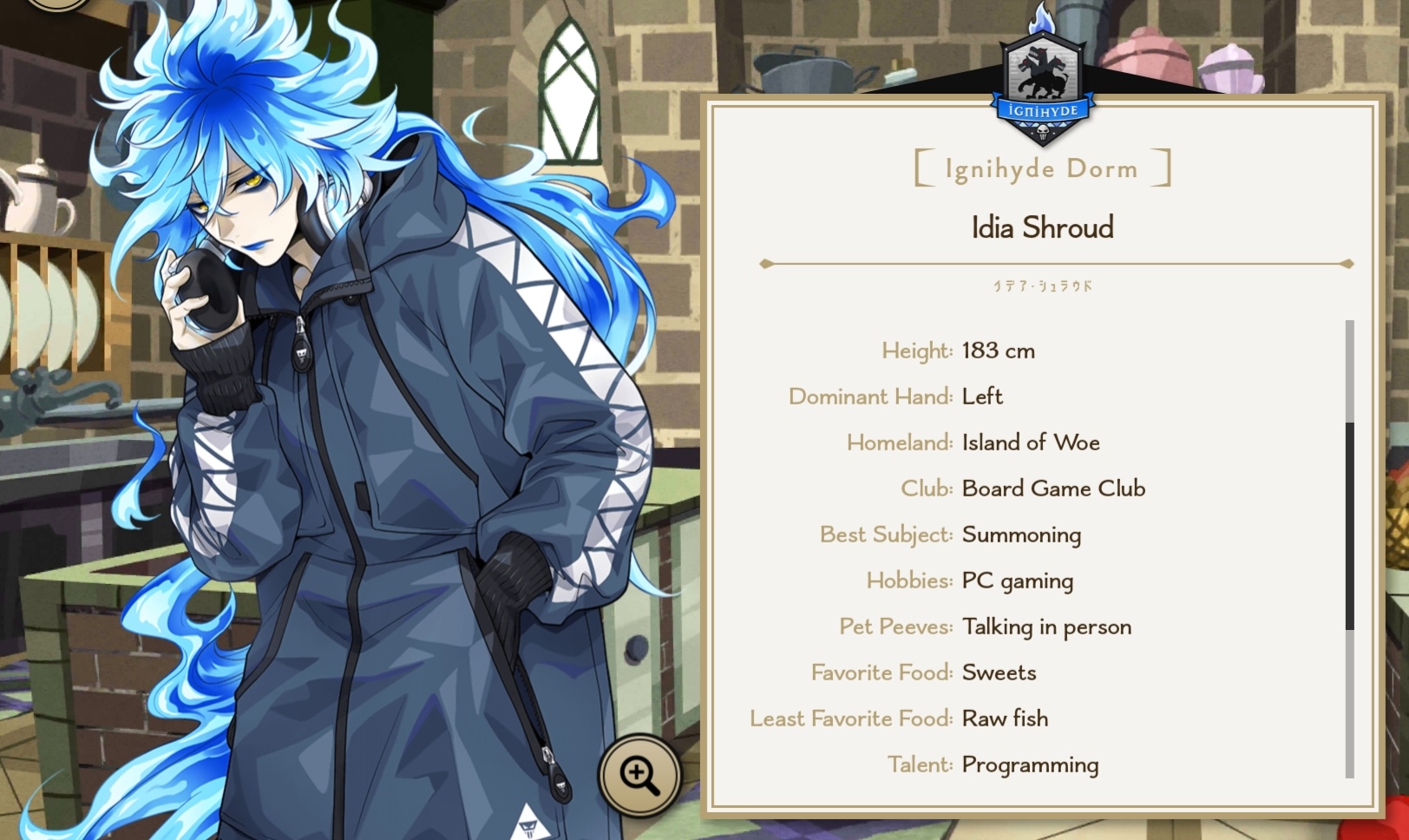 Idia Shroud – Twisted Wonderland Reference Note