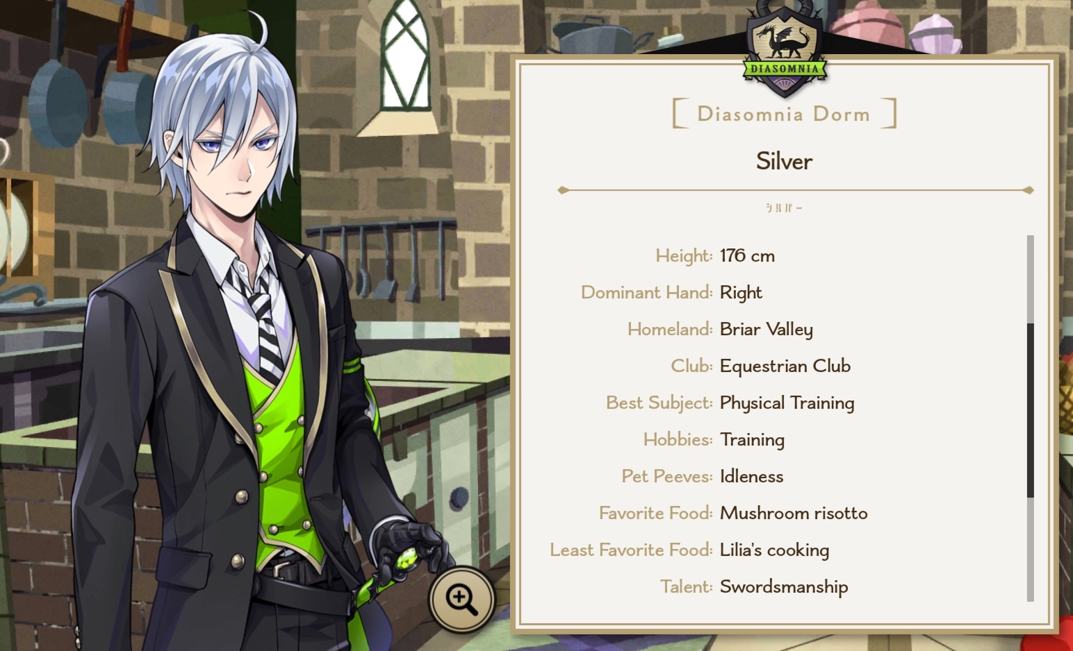 Silver – Twisted Wonderland Reference Note